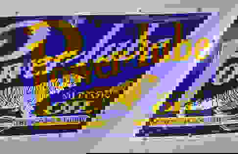 Reproduction Power-lube Motor Oil Porcelain Sign Auction