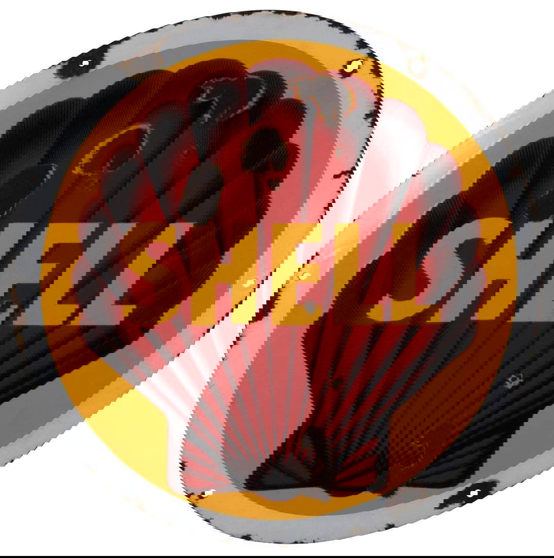 Shell W/logo Porcelain Sign (tac) Auction