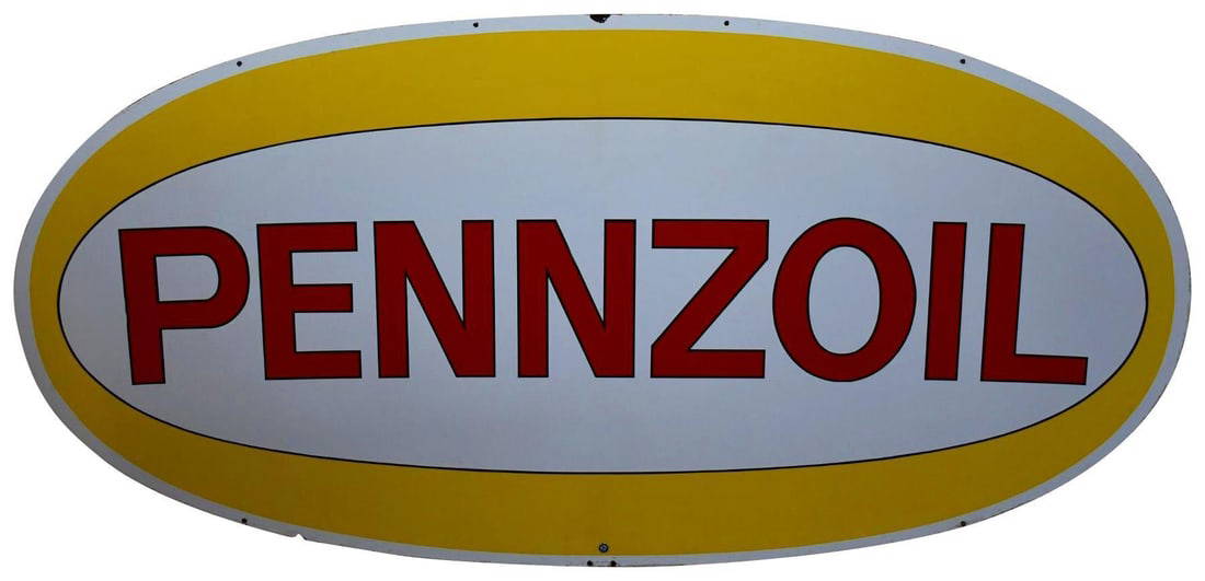Pennzoil Porcelain Identification Sign (tac) Auction