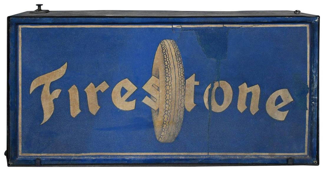 Early Firestone W/tire Lighted Sign Auction