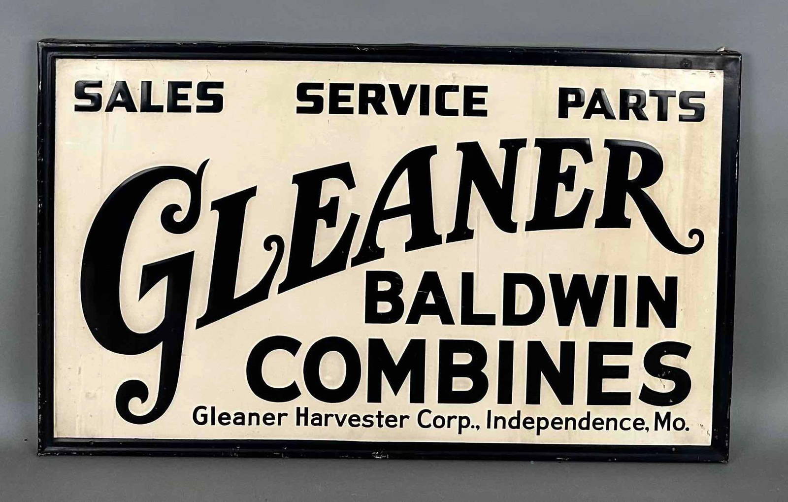 Gleaner Baldwin Combines Sales Service Parts Metal Sign (tac) Auction