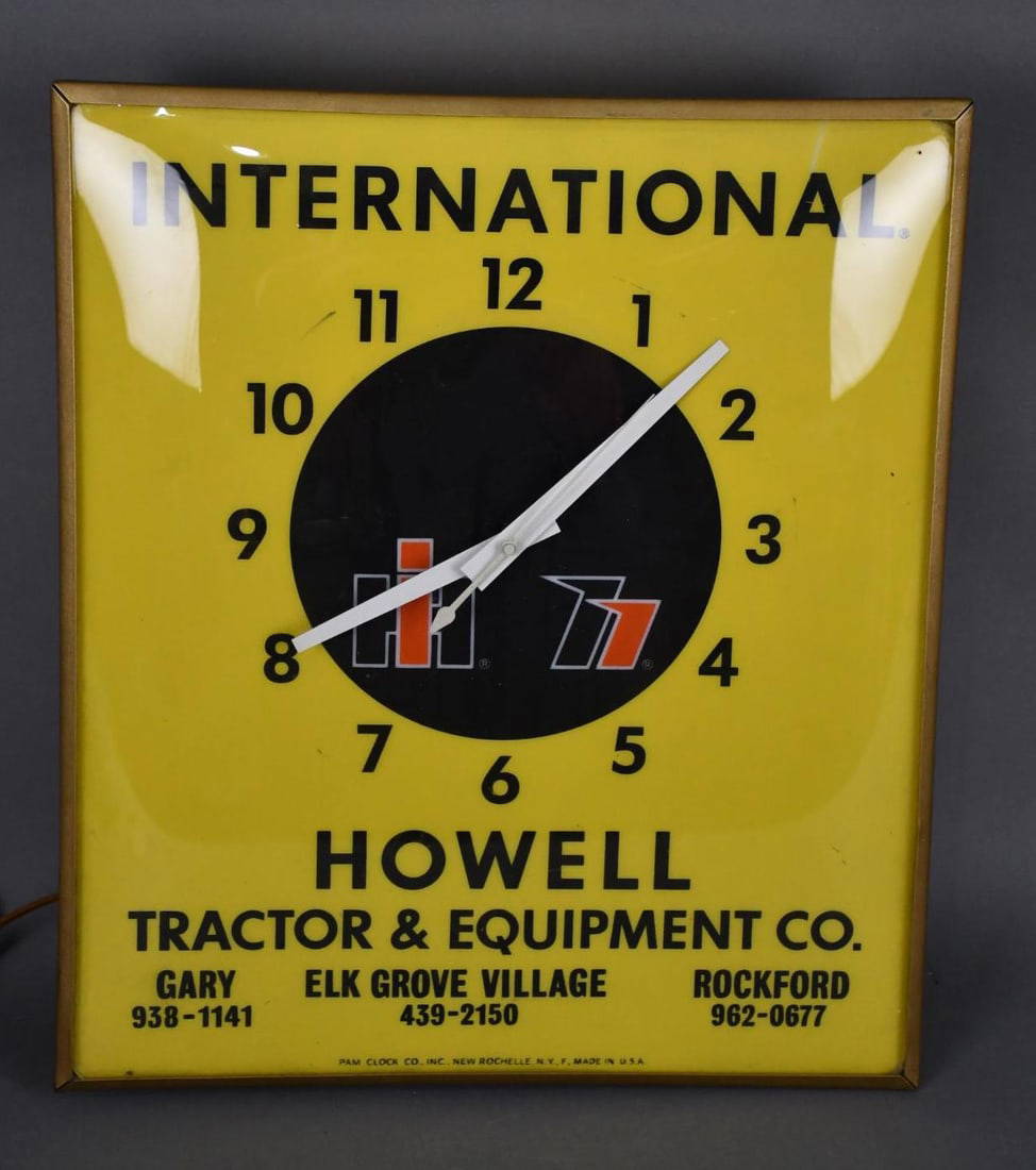 Howell International Tractor & Equipment Lighted Pam Clock Auction