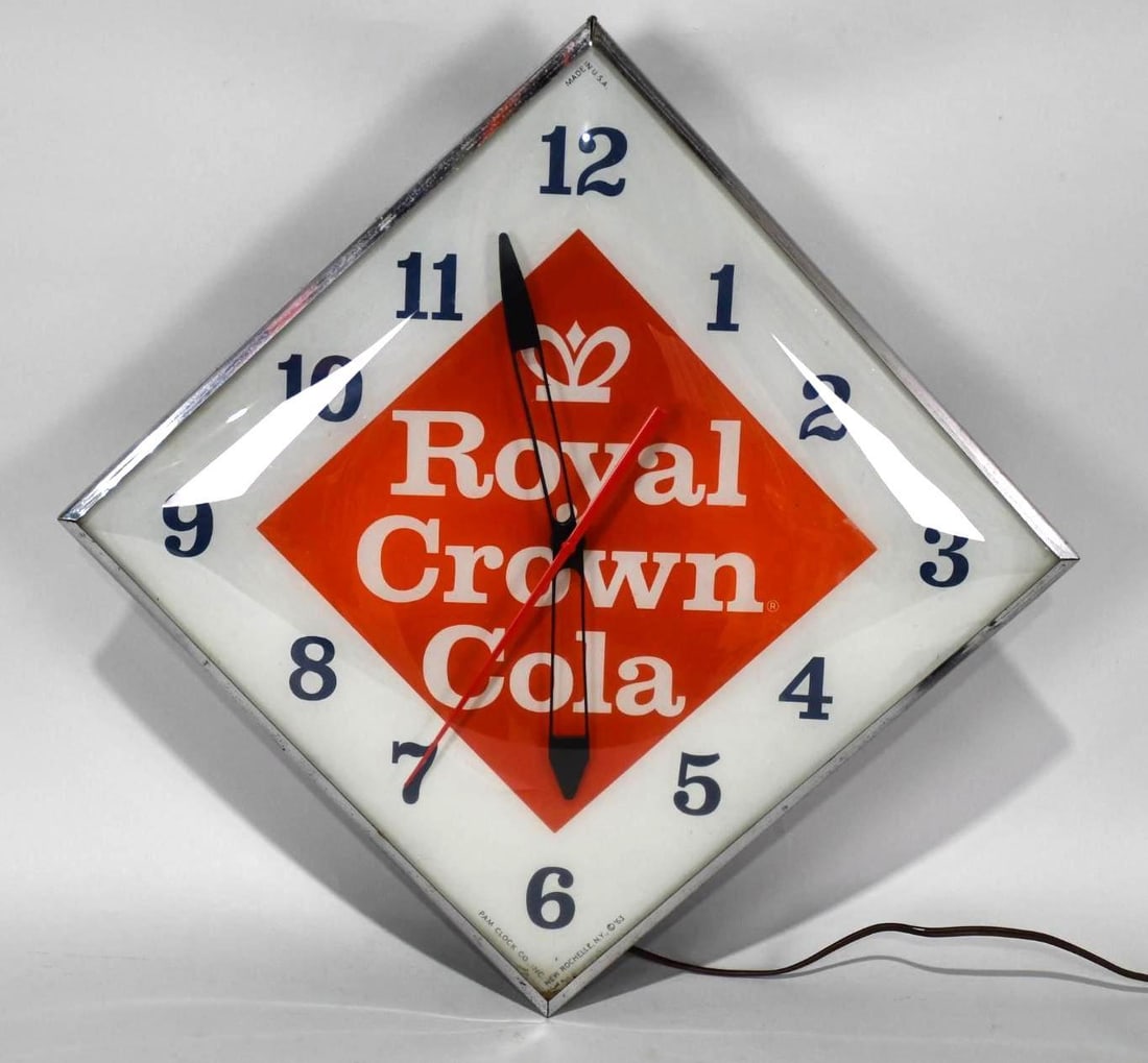 Royal Crown Cola Lighted Clock - Jul 27, 2025 | Matthews Auctions, Llc ...