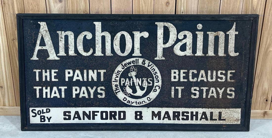 Anchor Paint W/log Metal Sign (tac) - Jul 27, 2025 | Matthews Auctions ...