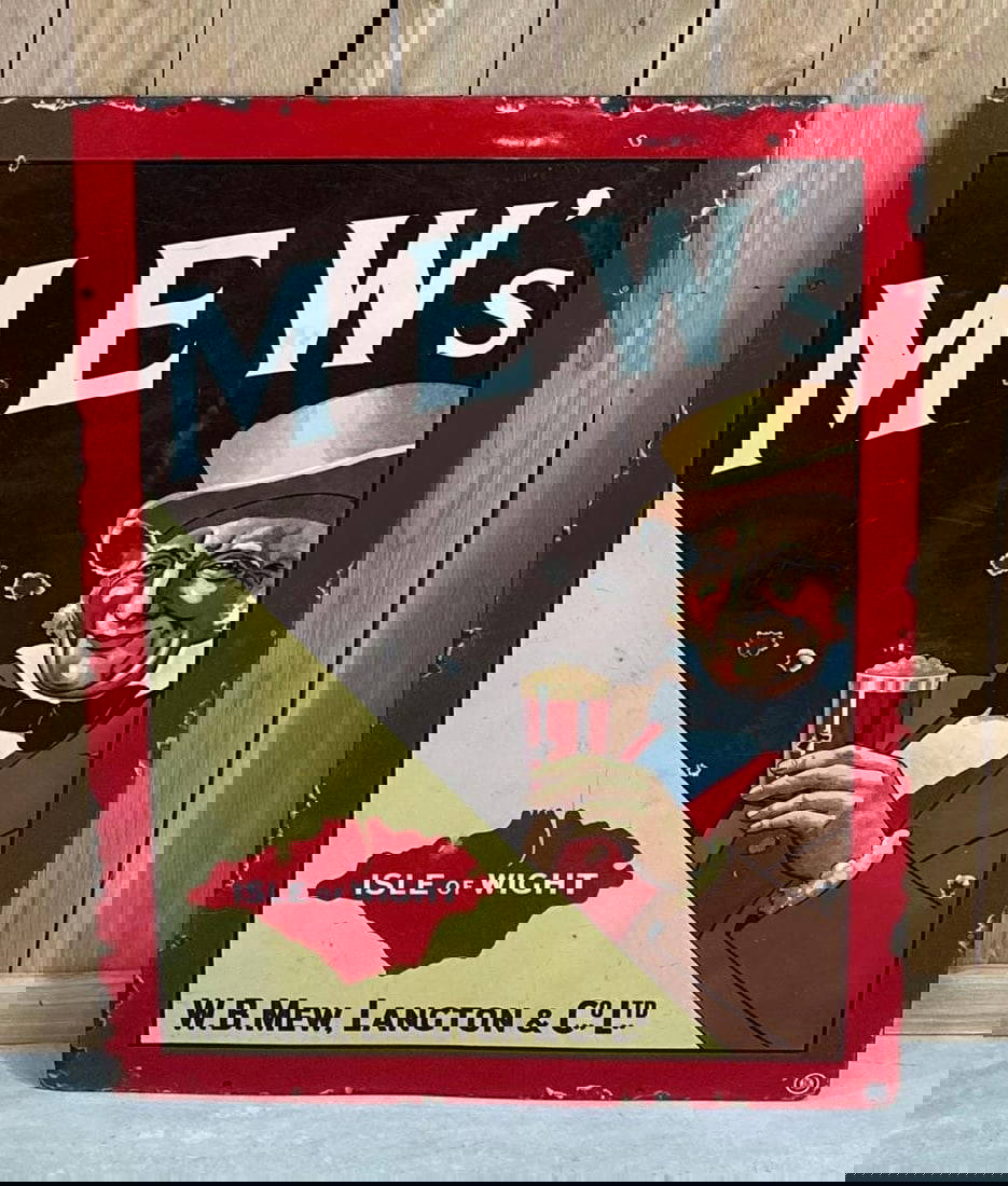 Mew's "isle Of Wight" W/image Porcelain Sign (tac) Auction