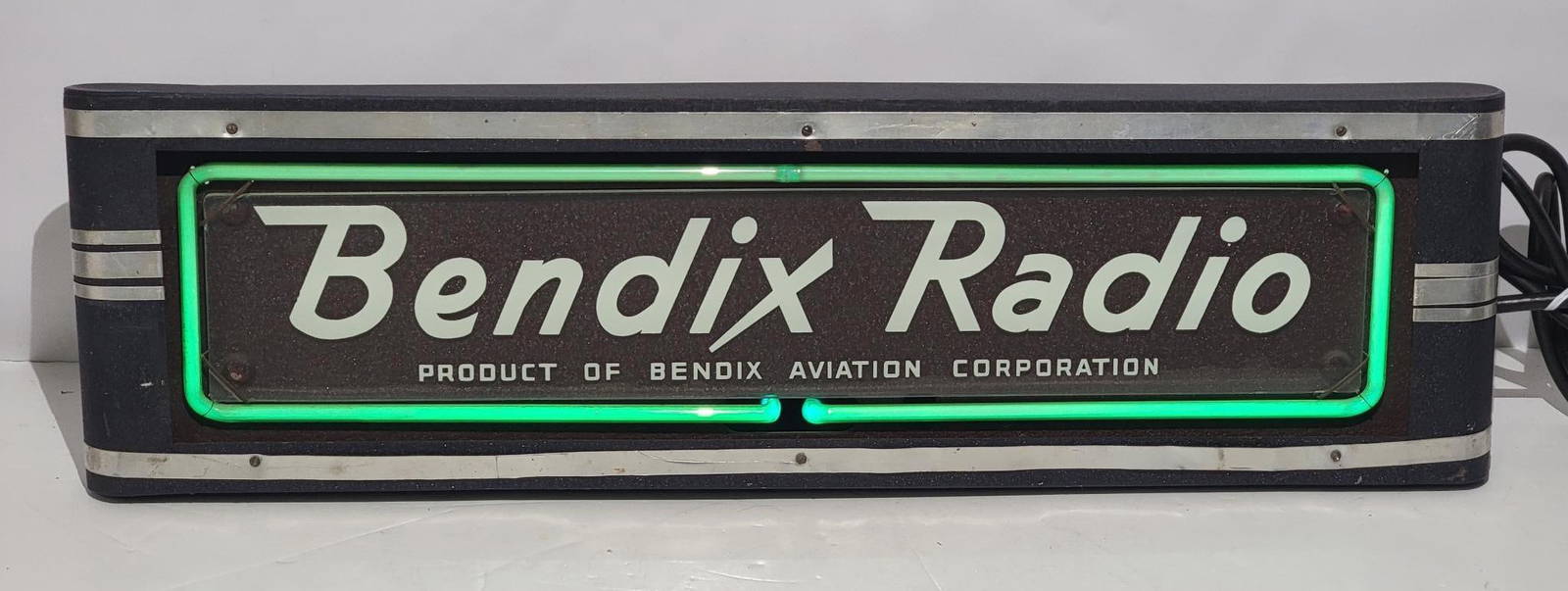 Bendix Radio "product Of Bendix Aviation Corporation" Neon Counter-top ...