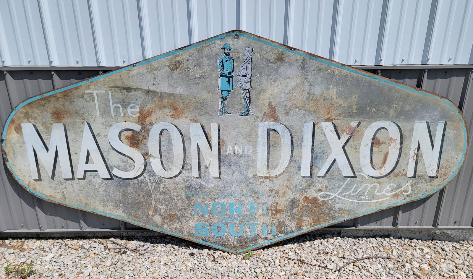 The Mason And Dixon Lines North & South (trucking) Metal Sign Auction
