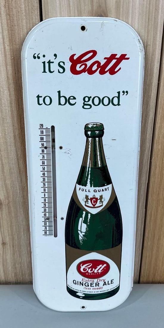 Cott Extra Dry Ginger Ale Metal Thermometer (tac) - Jul 27, 2025 ...