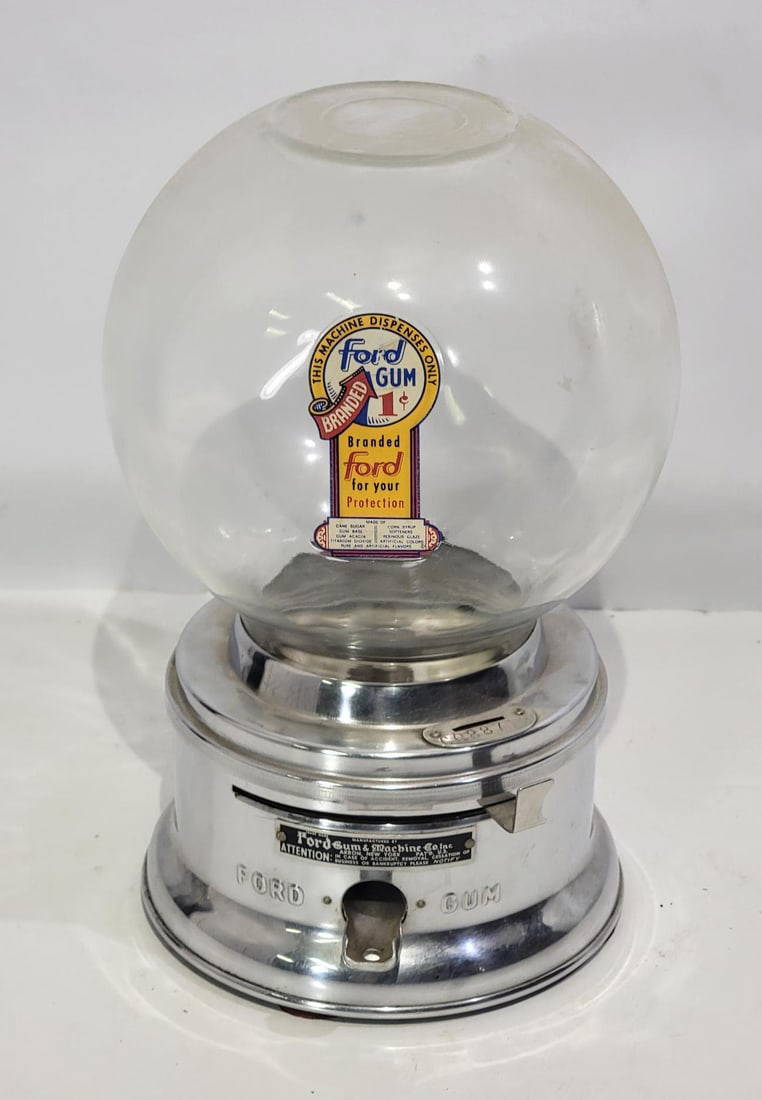 Ford Gum Ball Machine 1¢ Vending - Jul 27, 2025 | Matthews Auctions ...