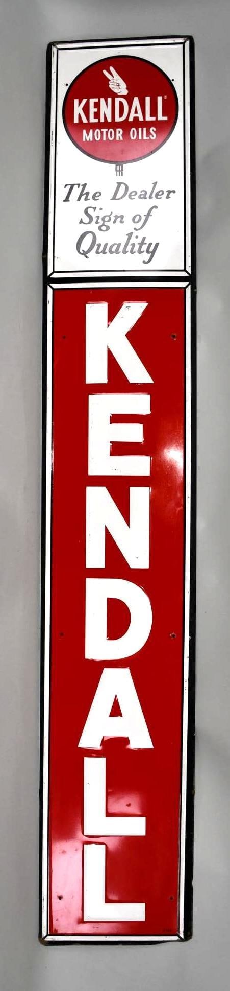 Kendall Motor Oil "the Dealer Sign Of Quality" Metal Sign (tac) - Jul ...