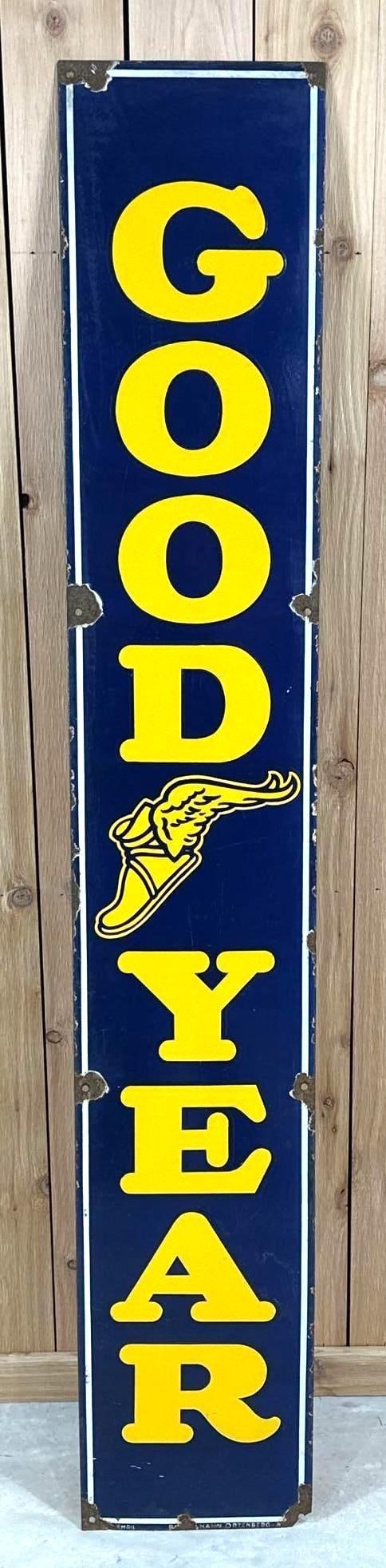 6' Goodyear W/winged Foot Logo Porcelain Sign (tac) - Jul 26, 2025 ...