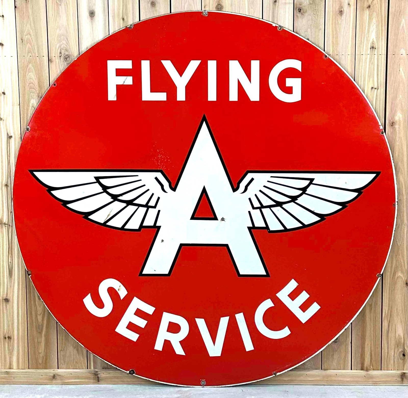 Flying A Service Porcelain Identification Sign (tac) - Jul 26, 2025 | Matthews Auctions, Llc In Wi
