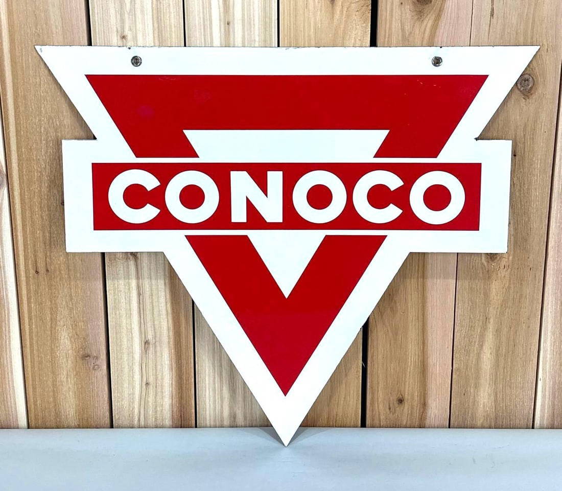 Conoco (gasoline) Porcelain Triangle Sign - Jul 26, 2025 | Matthews ...