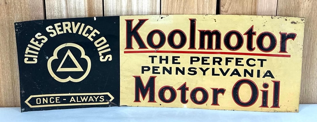 Cities Service Oils Koolmotor Metal Tacker Sign (tac) Auction