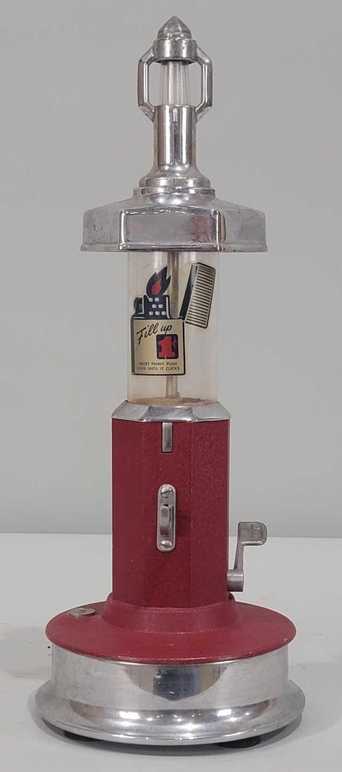 Fill Up Visible Gas Pump Style Lighter Fluid Coin-op Dispenser Auction