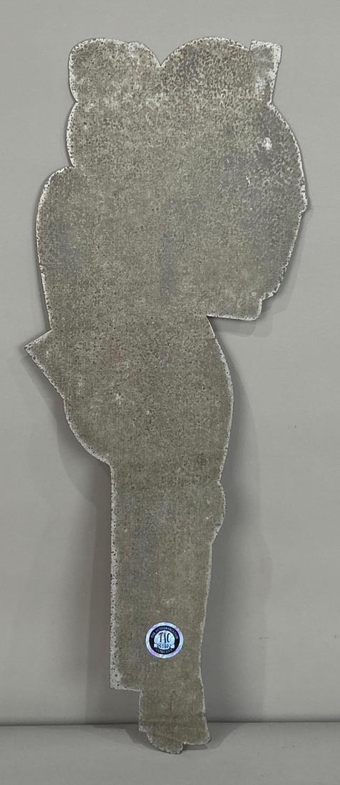 Miss Berger Die-cut Tin Sign W/ Beer Bottle Graphic Auction