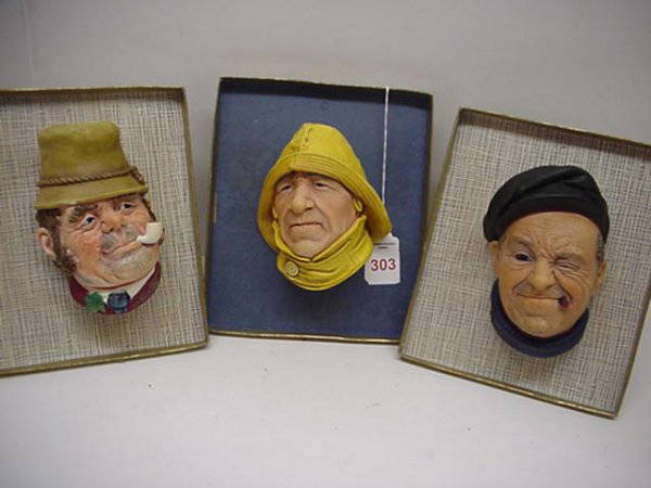3 Bossons Figural Heads