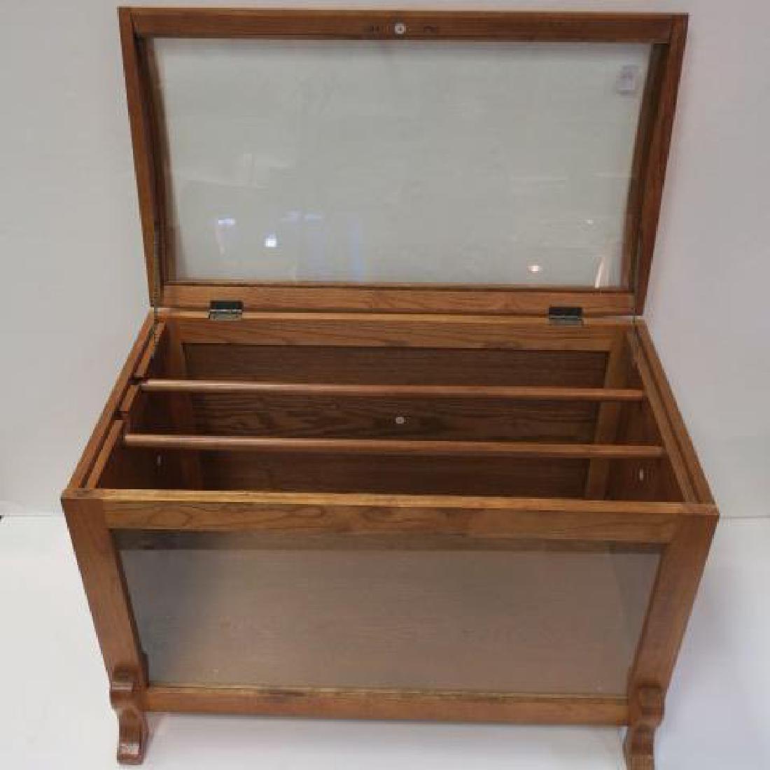 Glass And Oak Quilt Chest: