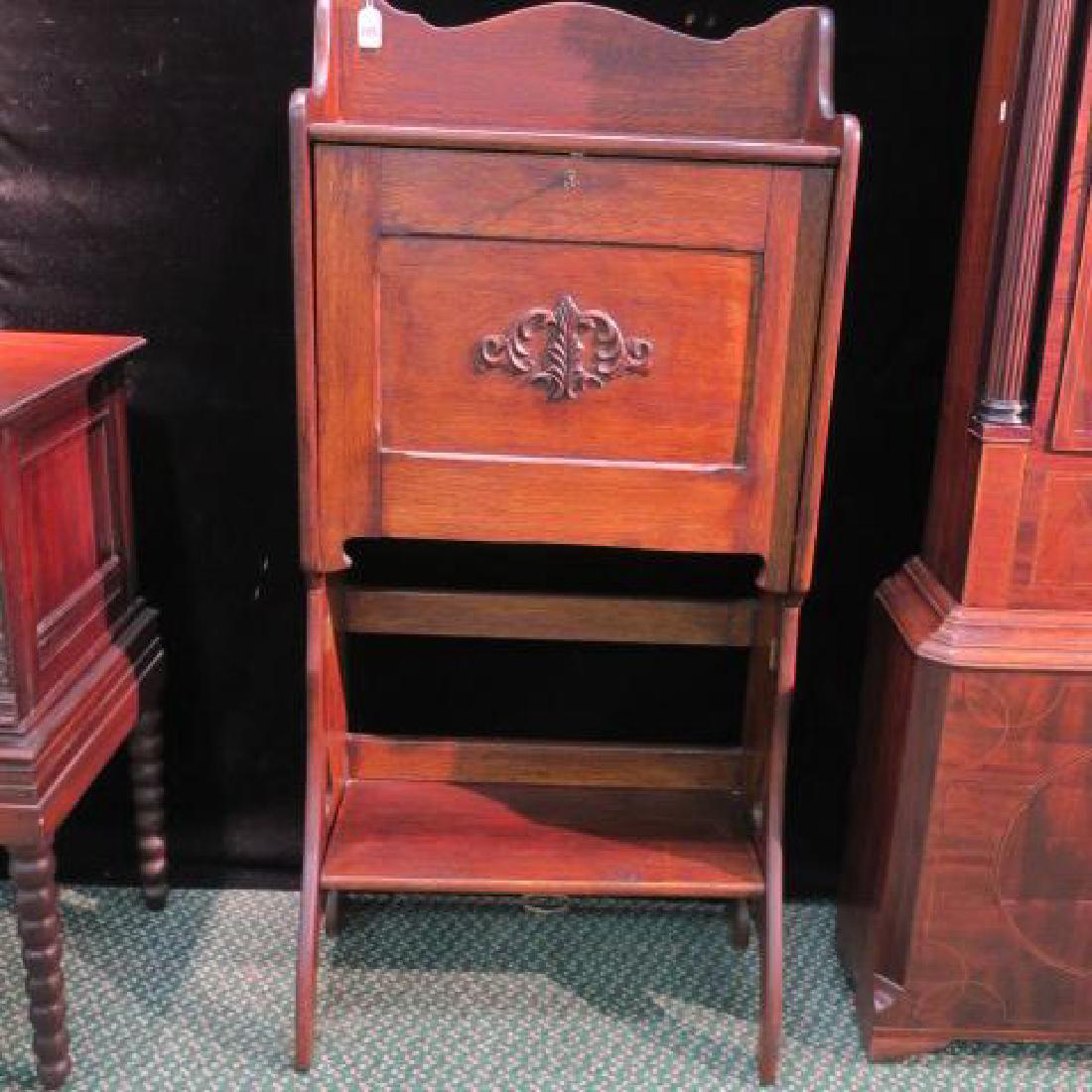 Petite Oak Drop Front Larkin Desk: