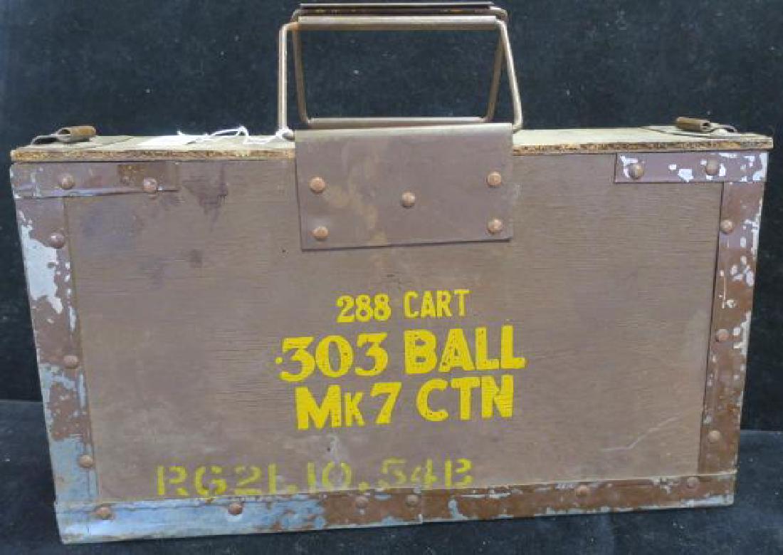 BRITISH AMMUNITION BOX, 288 CART .303 BALL, MK 7 CTN: