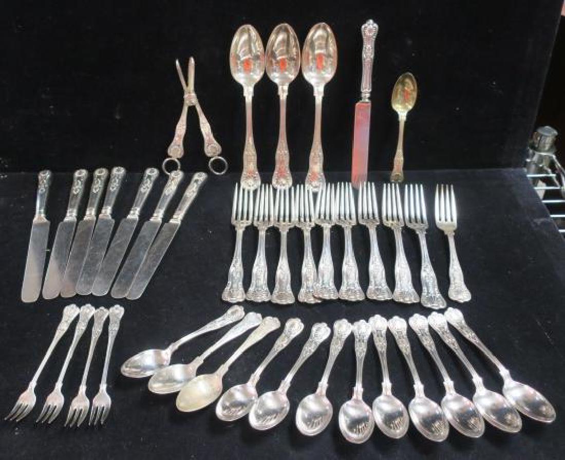 US NAVY Silver-Plate Flatware Kings Pattern: