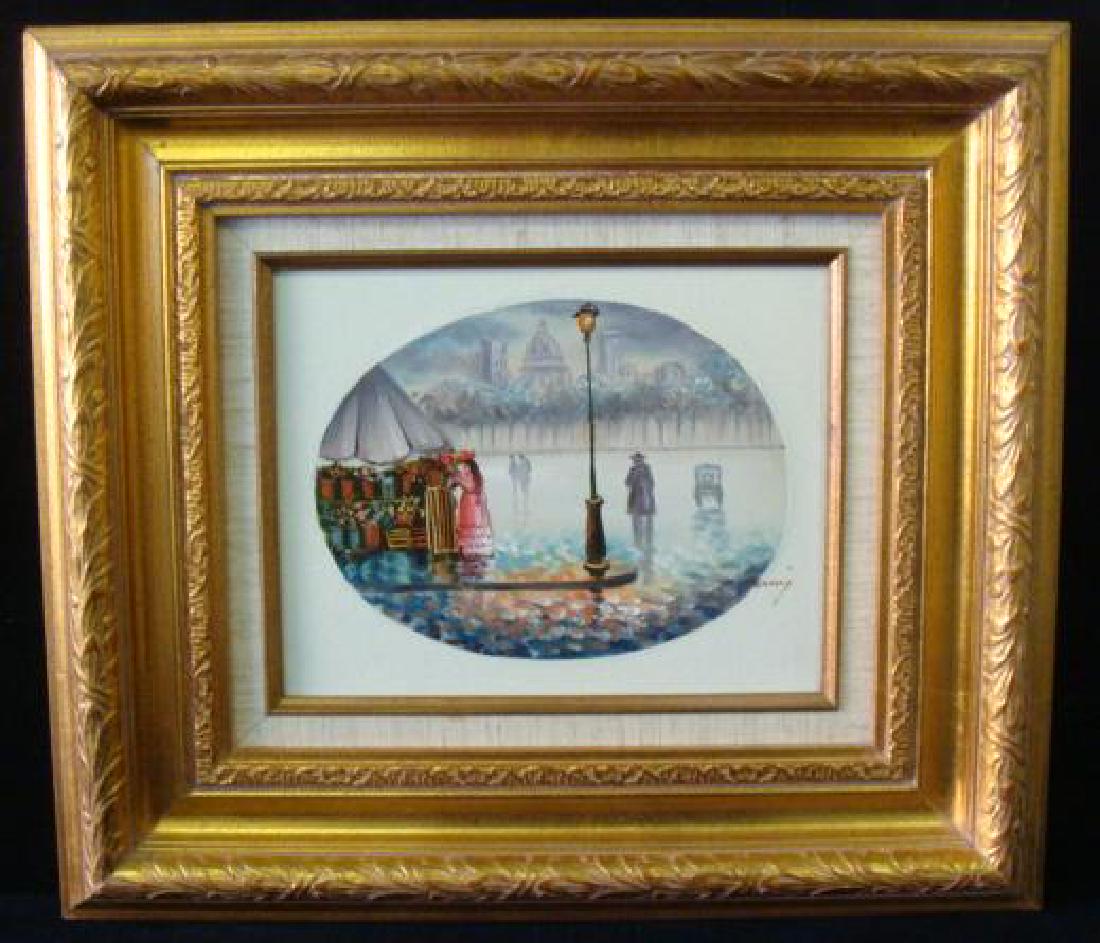 STREET SCENE, Oil on Canvas, Signed E. HENNING: