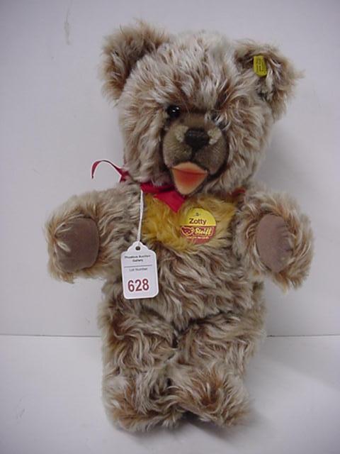 628: Steiff 12 Inch Open Mouth, Pug Face Zotty Bear: