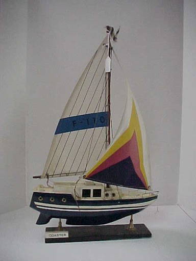 Wooden Coaster Sloop Rigged Ship Model