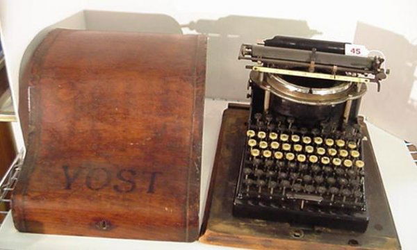 45: Rare YOST Model 1 Full Keyboard Typewriter: