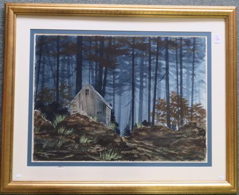 J. ROBERT BURNELL Watercolor, House in Forest: - Apr 26, 2020 | Phoebus ...