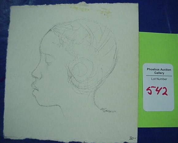 Ab Jackson Girl Pencil Sketch