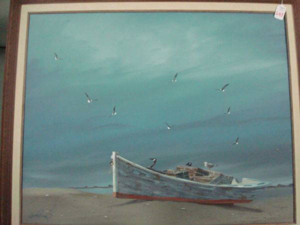 Signed Wayne Fulcher Acrylic On Canvas