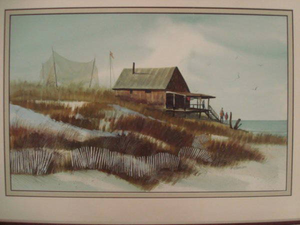 Signed RN BERGER Watercolor Beachscape on Paper - Oct 19, 2008 ...