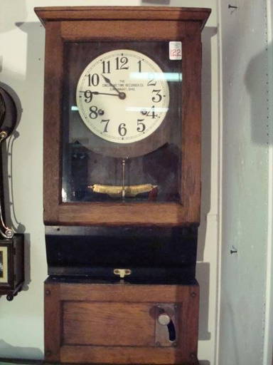 Cincinnati Time Recorder Ca 1925 Oak Cased Time Cl