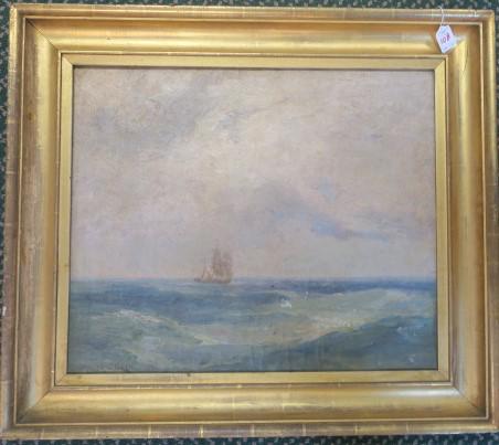 Walter Lofthouse Dean, Sailing Ship, Oil On Canvas: