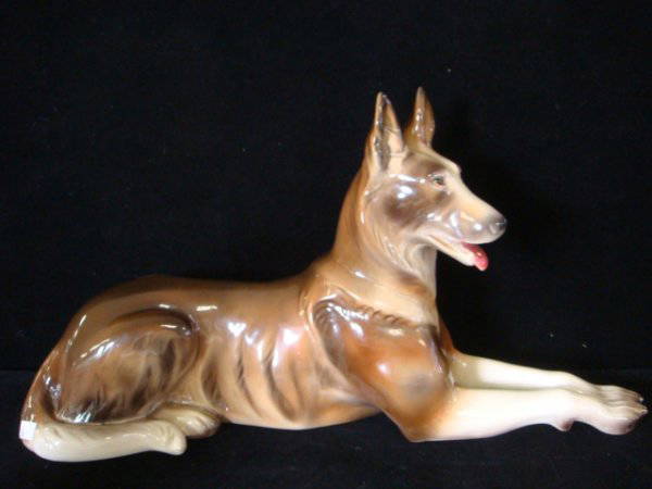 GOLDSCHEIDER Large German Shepherd Dog - Sep 07, 2009 | Phoebus Auction ...
