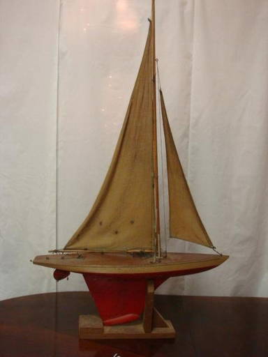 1939 Keystone Wooden Toy Pond Sail Boat