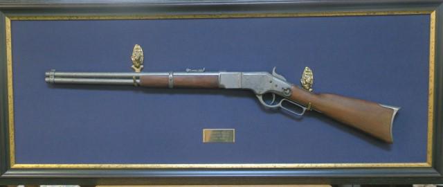 Replica Winchester Model 1874 On Framed Mounting Board