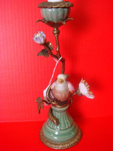 Mark Roberts Porcelain Bird Candlestick