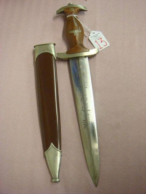 13: Authentic German SA Dagger, E.P.& S. Solingen:
