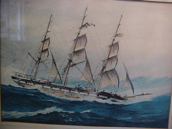 Charles Rosner, Clipper Ship Print The L