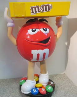 Ms Green M&m Candy Character Wheeled Store Display