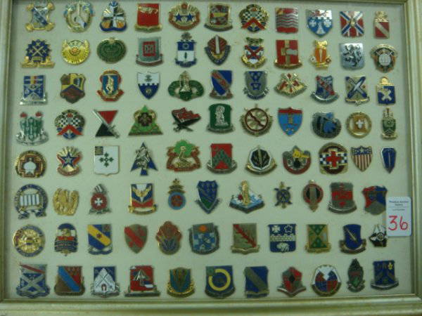 88 Us Army Unit Crests In Frame