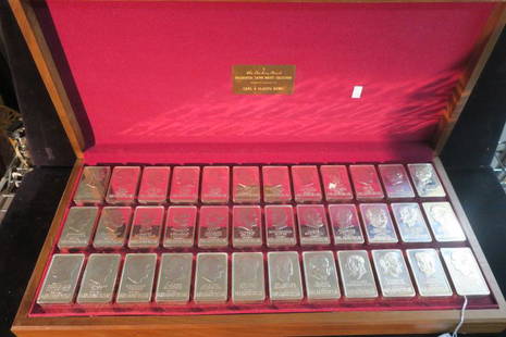 The Danbury Mint Presidential Silver Ingots Collection