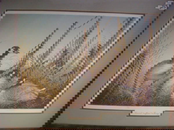 Signed Jim Wilson Offset Lithograph Goose Print