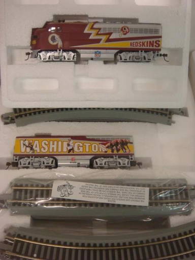 Washington Redskin's Ho Scale Train Set.