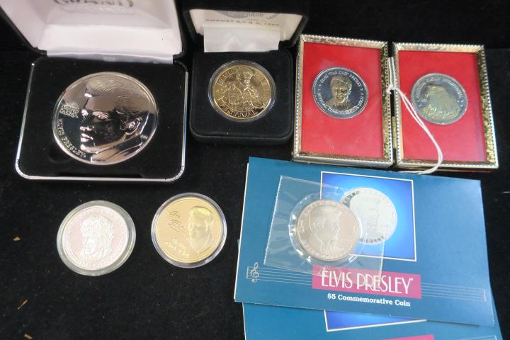 Elvis Presley Coins; Featuring Elvis Portrait: