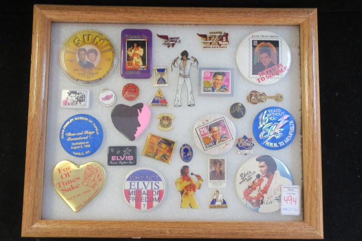 Elvis Presley,30 Buttons, Collector Pins, Memorabilia: