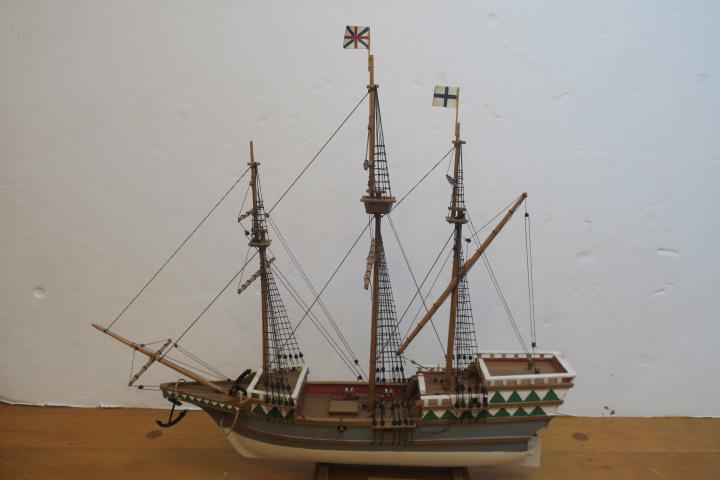 Godspeed, Wooden Hand Built Sailing Ship Model: