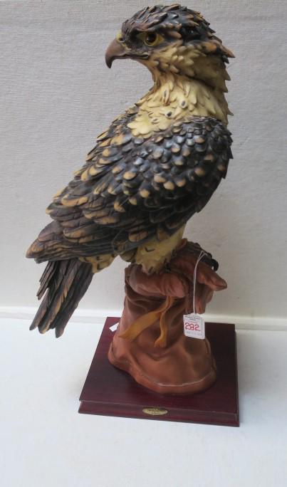 Montefiori Collection Resin Falcon On Gloved Hand: